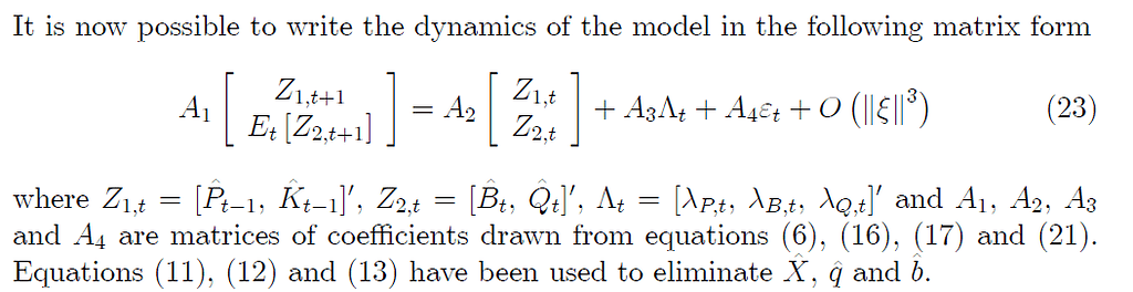 A Question in Sutherland 2002 "Simple 2nd Order Solution for DSGE Models" - General DSGE ...