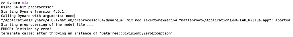 ERROR: Division by zero - Steady state - Dynare Forum