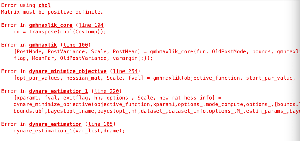 Bayesian Irfs Problem Ml Bayesian Estimation Dynare Forum
