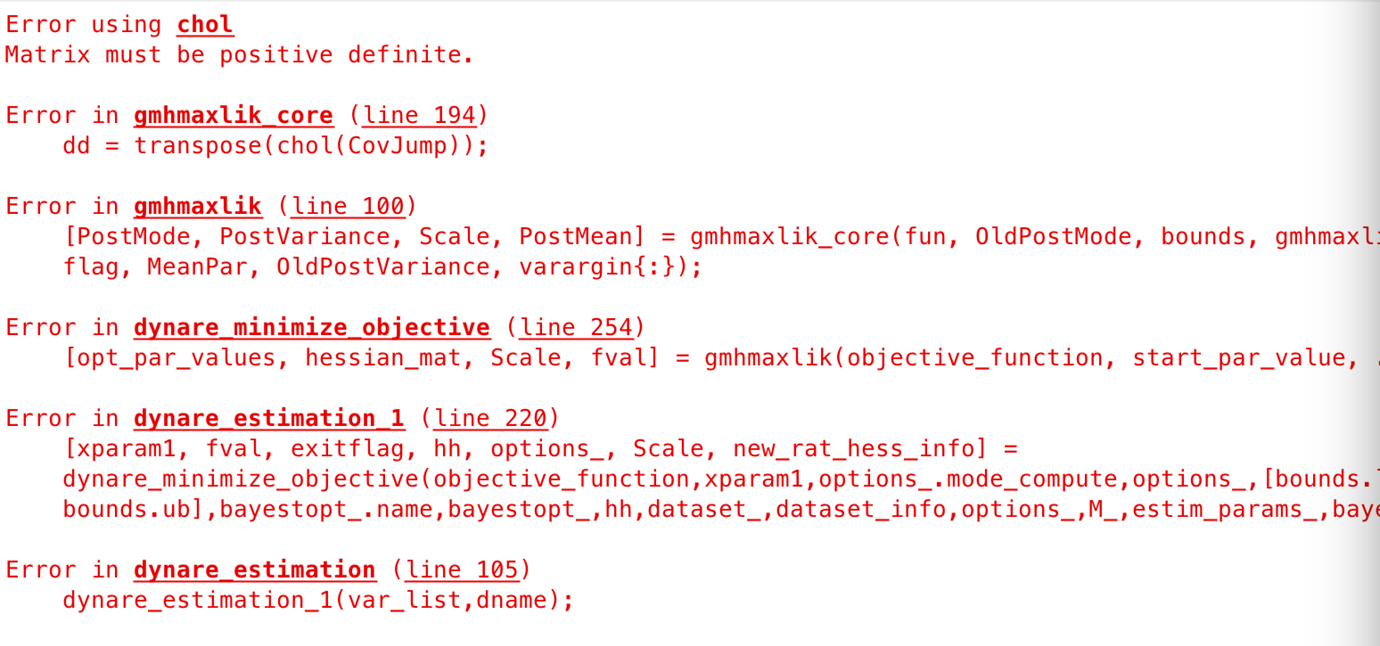 Bayesian IRFs problem - ML/Bayesian estimation - Dynare Forum