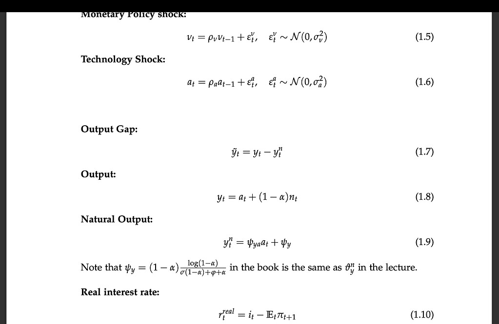 Input Model Section Standard New Keynesian Model Stochastic Simulations Dynare Forum