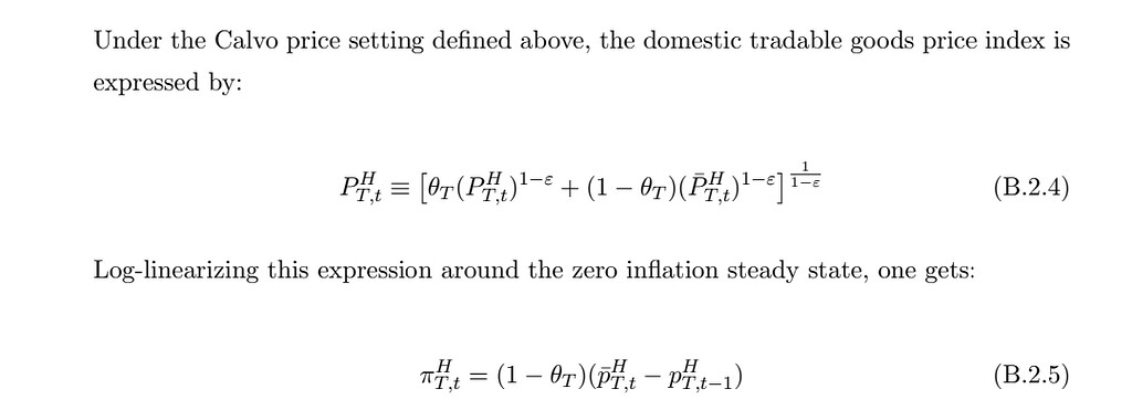 Log Linearization In Calvo Pricing General Dsge Modeling Dynare Forum