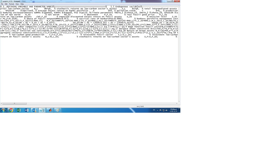 Messed up "mod" file - Installation and Setup - Dynare Forum